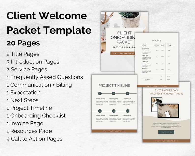 CLIENT ONBOARDING, Client Welcome Packet Template, Service Business ...