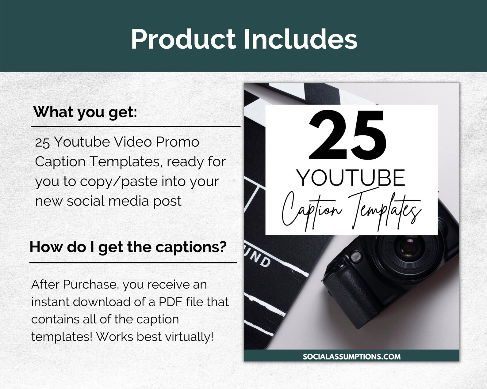 Youtube Instagram Captions | Video Promotion Caption Template | Youtube ...