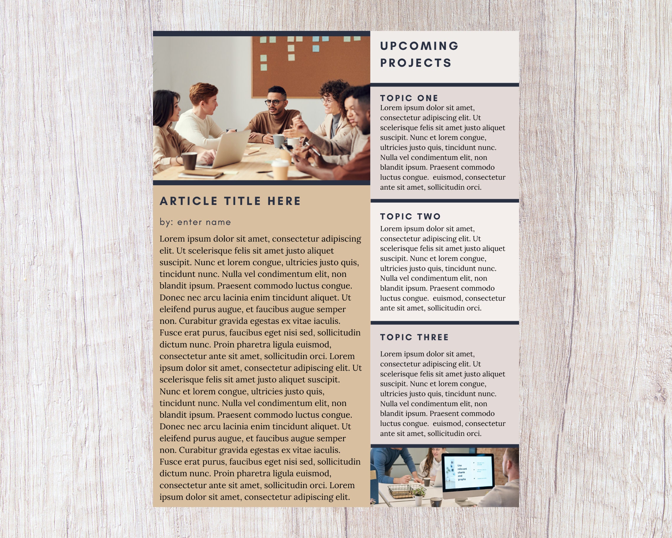 Modern 2-sided Newsletter Template | Business Canva Template | Email ...