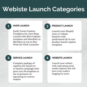 50 Website Launch Caption Templates - Etsy Canada