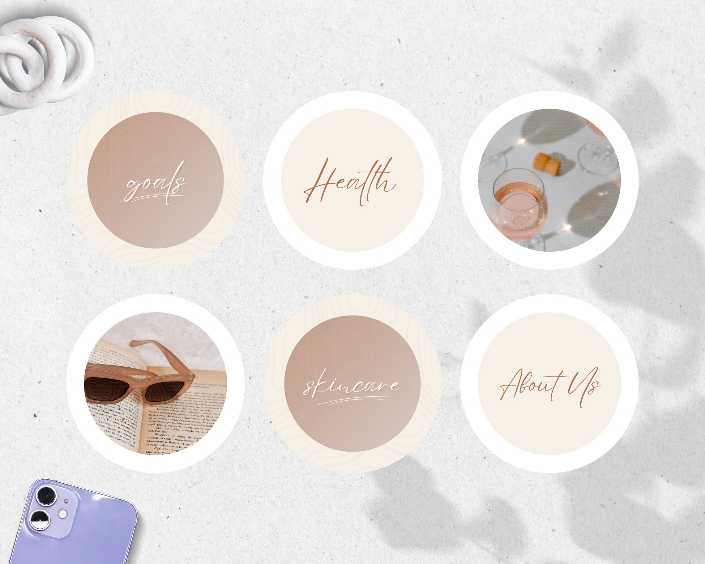 Luxury Minimalist Instagram Highlight Covers | Elegant Cover Canva ...