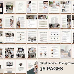 Price & Services Guide, Client Portfolio Template, Client Welcome ...