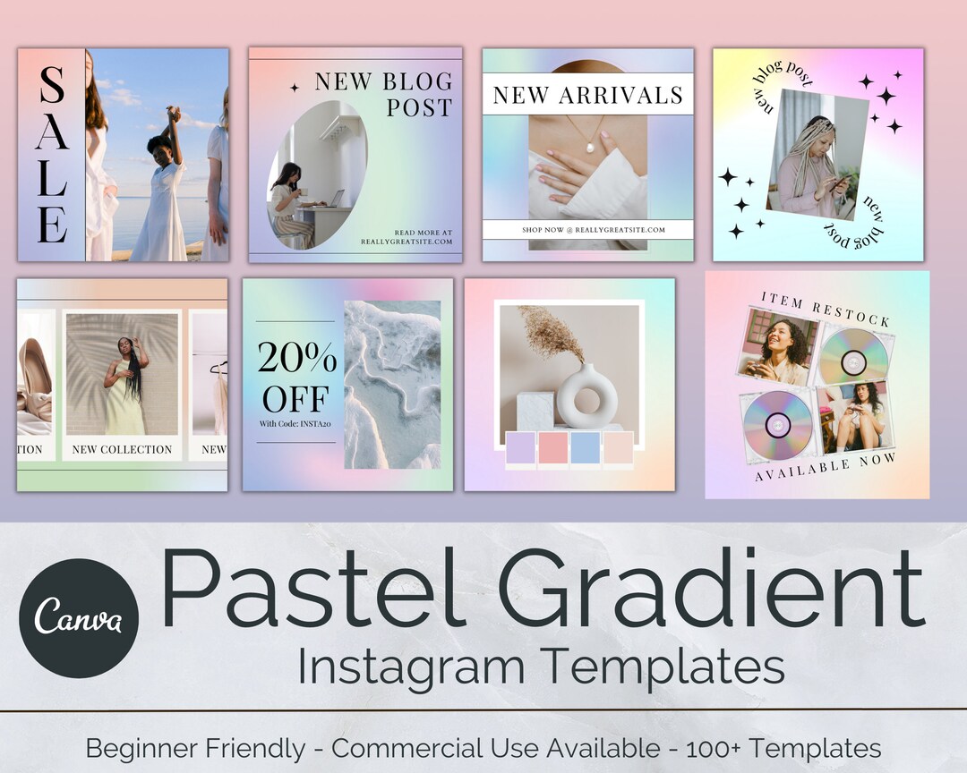 Pastel Gradient Instagram Templates | Canva Templates | Instagram ...
