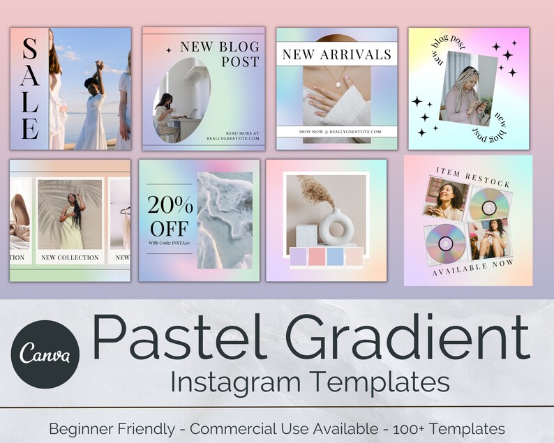 Pastel Gradient Instagram Templates | Canva Templates | Instagram ...