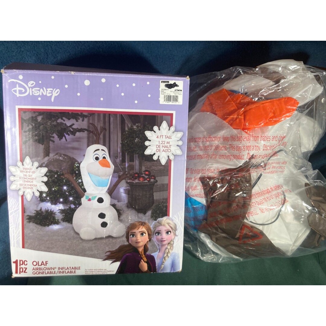 Gemmy Disney Frozen Olaf Airblown Inflatable LED Light Decoration NIB 4 ...