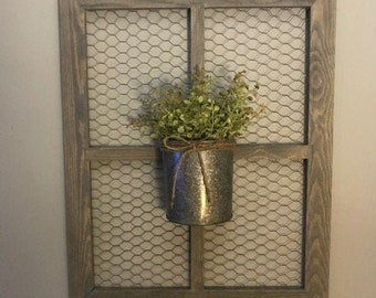 Window Frame With Chicken Wire | Etsy