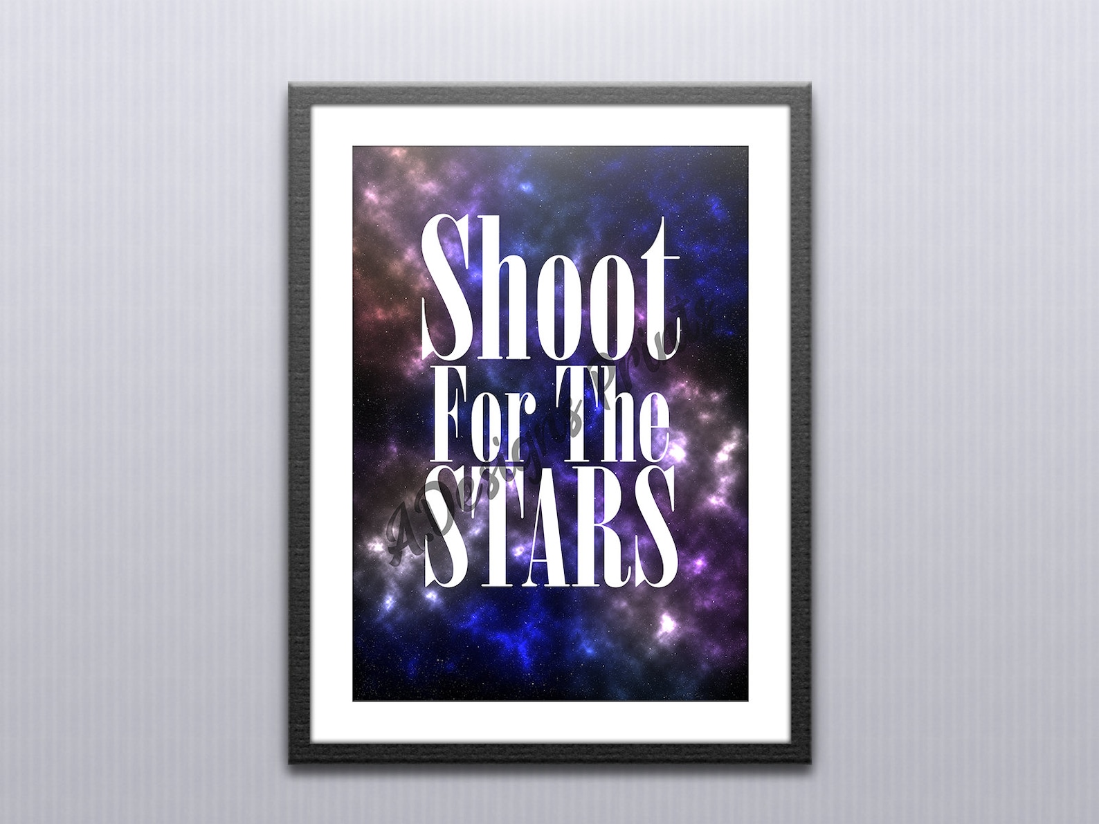 Shoot for the STARS Digital Print // Space Art // Motivational - Etsy