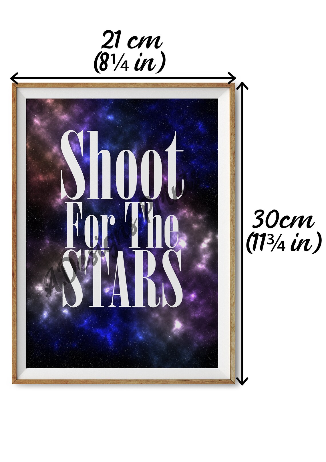 Shoot for the STARS Digital Print // Space Art // Motivational - Etsy