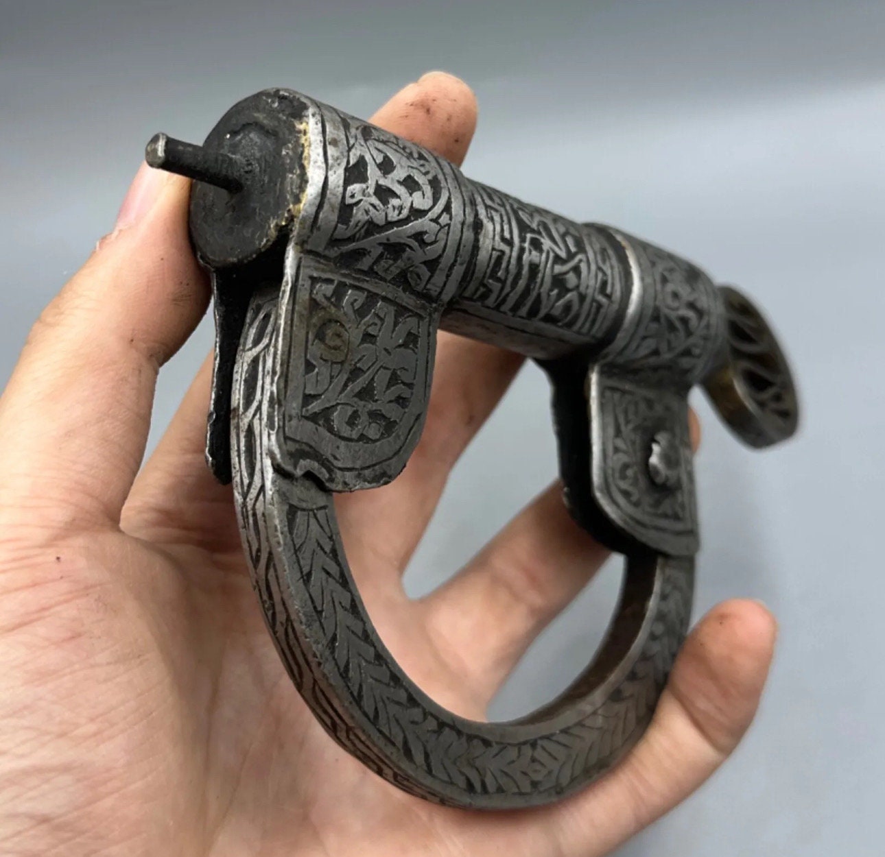 Ancient Islamic Central Asian Pad Lock With Arabic Writing - Etsy