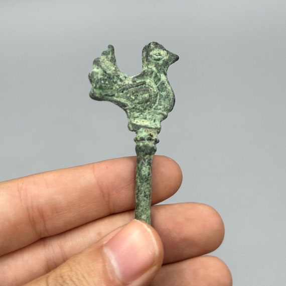 Museum Quality Ancient Roman Bronze Hair Pin With Rar… - Gem
