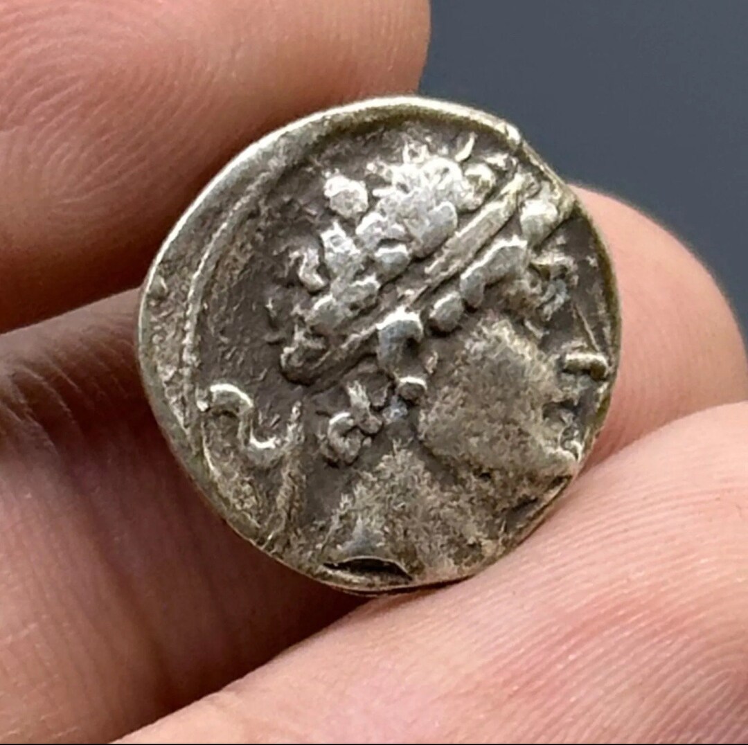 Ancient Greek Solid Silver Coin With King's Face E - Etsy