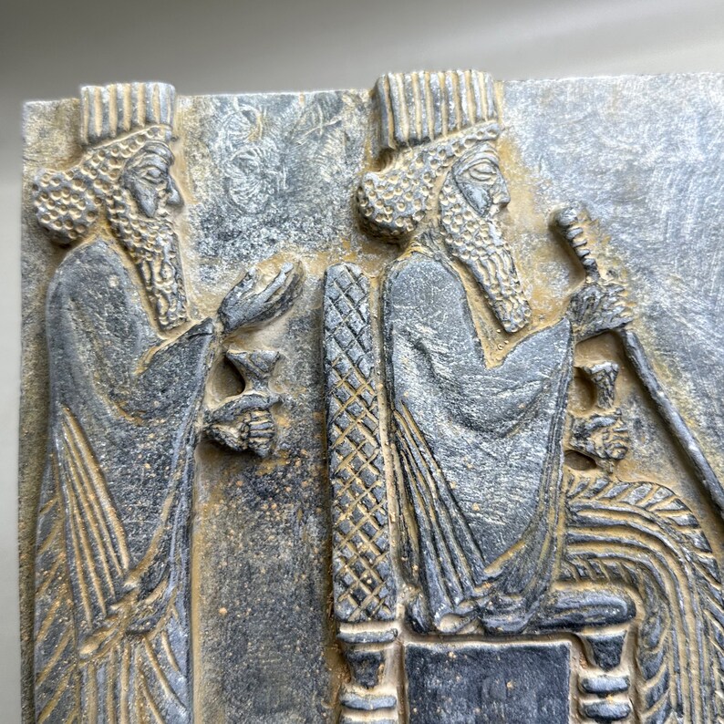 Rare Ancient Near Eastern King Gilgamesh With Servant Image Stone ...