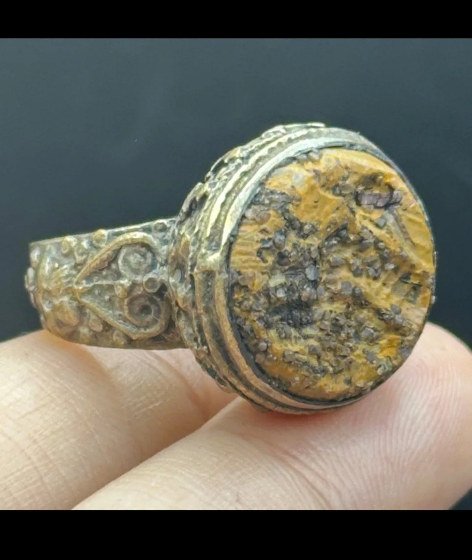 Rare Ancient Roman Legionary Eagle Intaglio Brass Ring E - Etsy