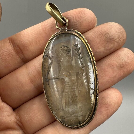 Very rare old agate ancient Roman king intaglio uniqu… - Gem