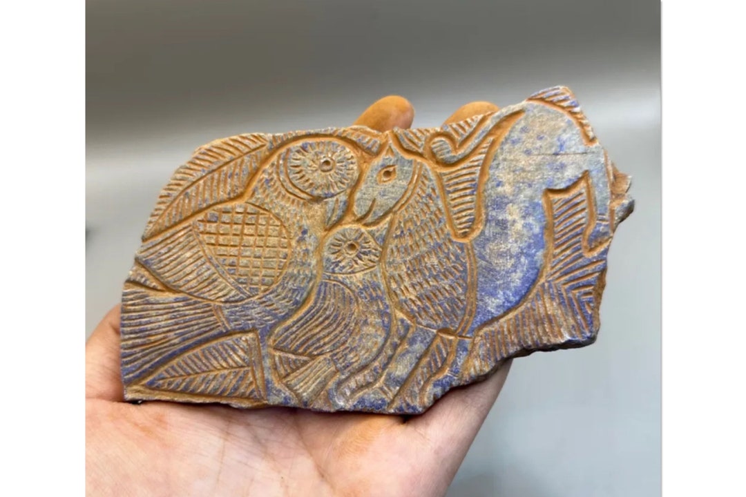 Ancient Sasanian Sasanid Culture Lapis Fragment Depicting Bird & Farm ...
