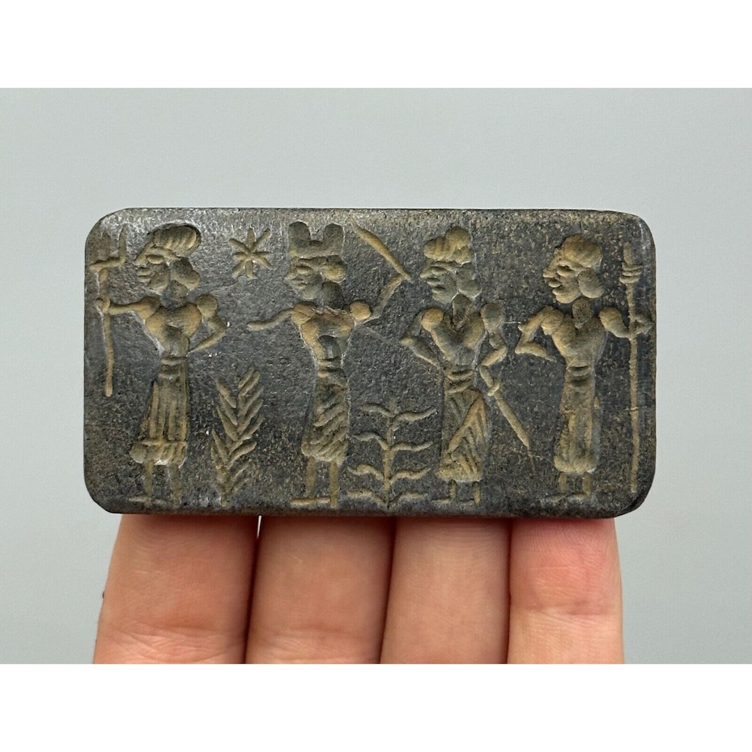 An Ancient Sumerian Celebration Ceremony Scene Intaglio Tablet - Etsy
