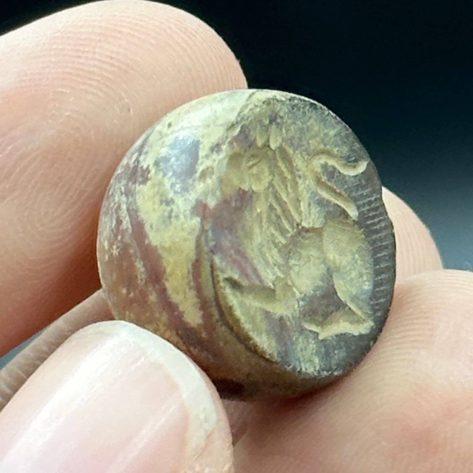 Genuine Ancient Roman Animal Intaglio Agate Seal Bead - Etsy