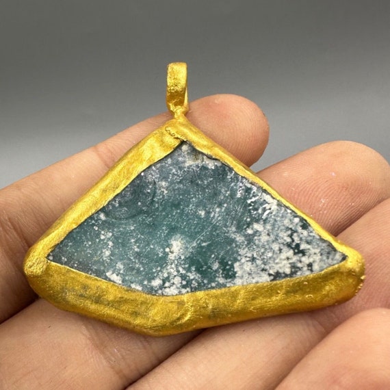 Unique Rare Ancient Roman Gold Gilded Old Roman Glass… - Gem