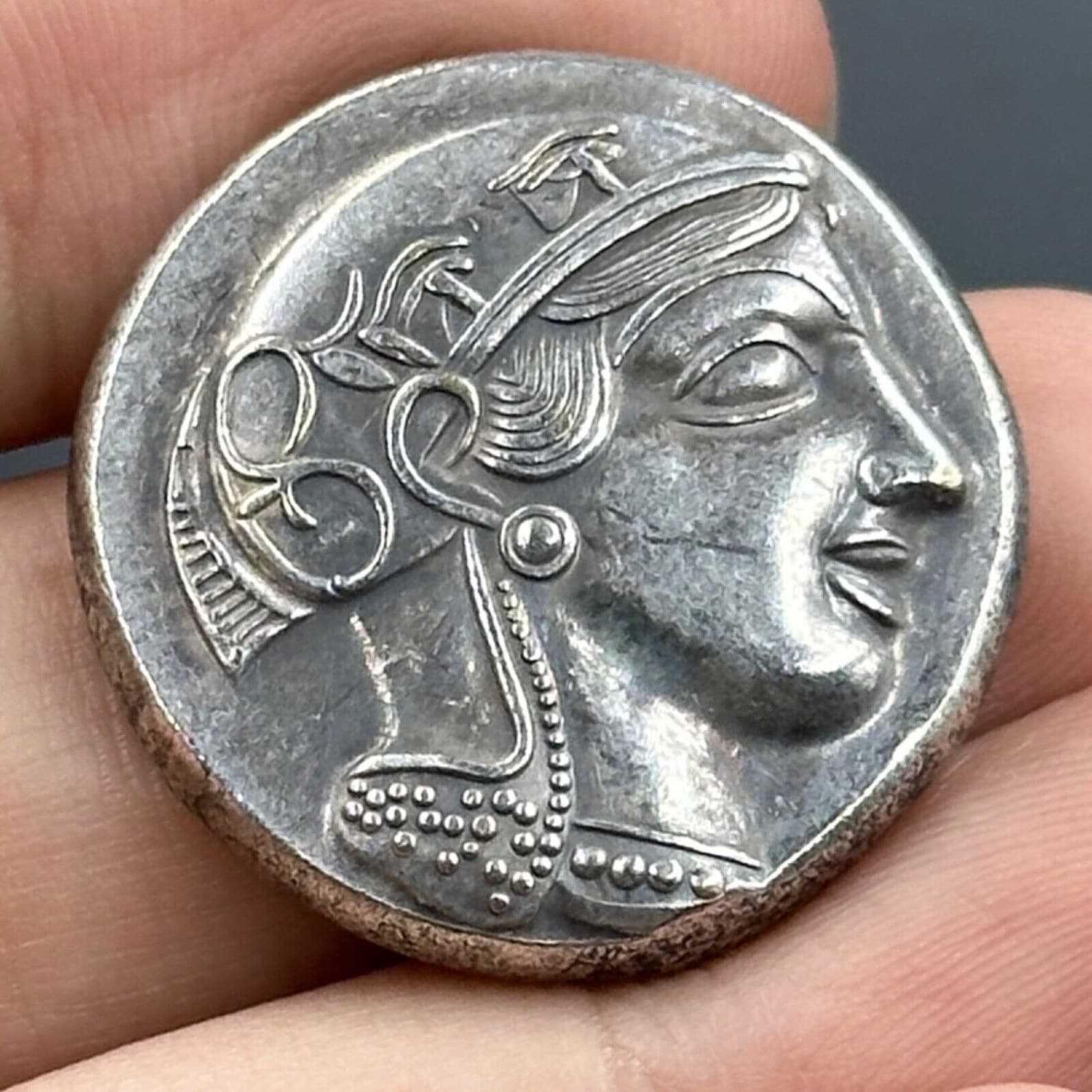Ancient Greek Owl Athens Attica Dekadrachm 460-469 Bc Coin - Etsy