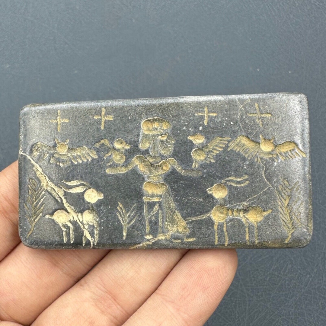 Ancient Sumerian King With Birds and Other Animals Intaglio Tablet - Etsy