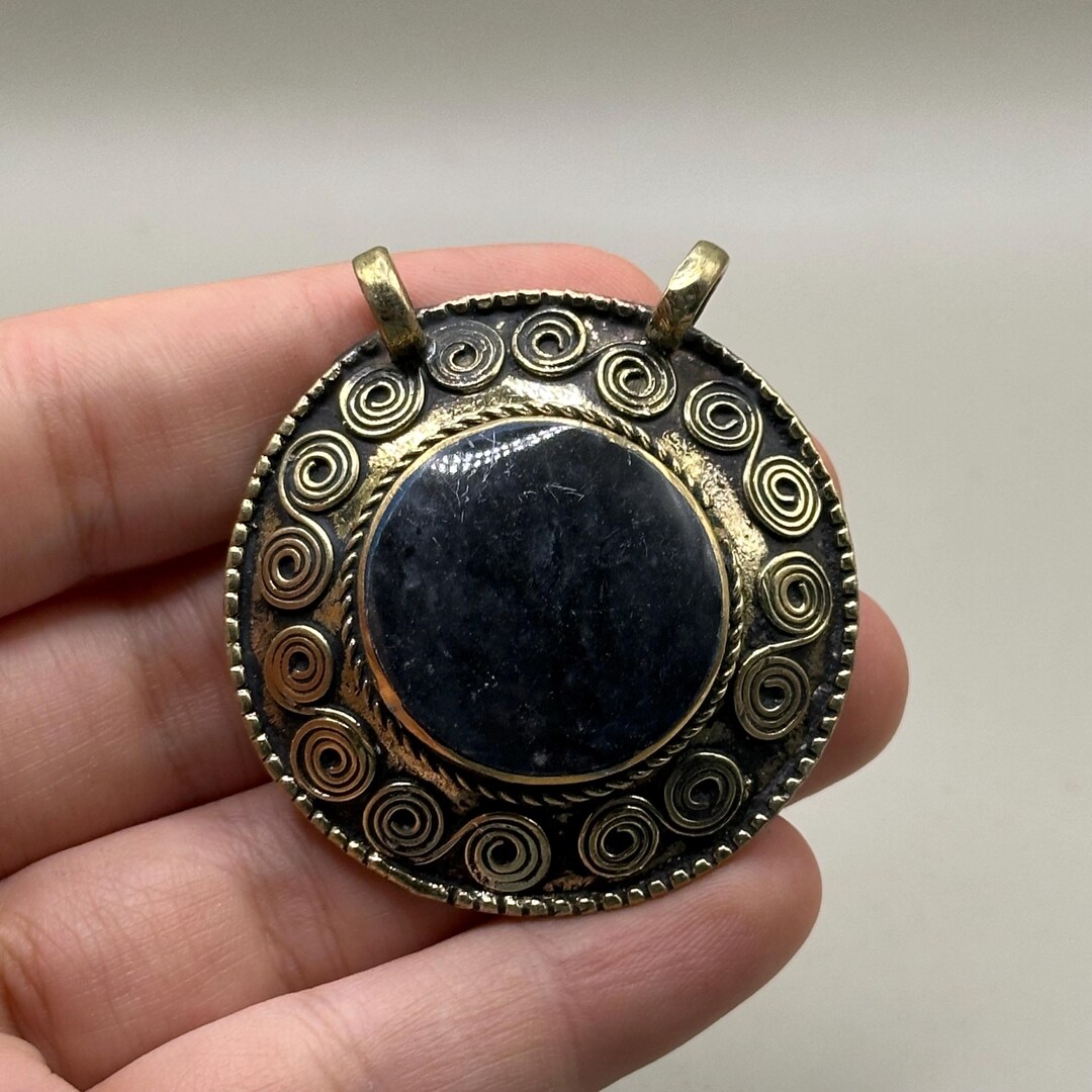 Lovely Ancient Medieval Style Hand Made Vintage Pendant With Stone - Etsy