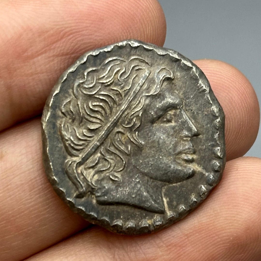 Beautiful Old Ancient Greek King Silver Large Coin - Etsy