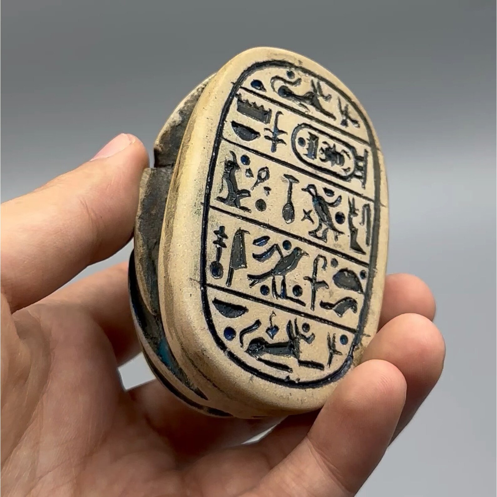 Wonderful Rare Ancient Egyptian Stone Large Scarab With Symbol Intaglio ...