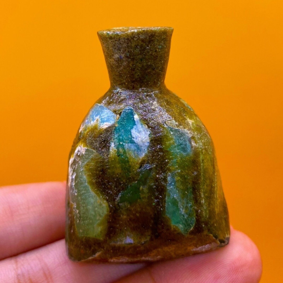 Lovely Genuine Ancient Roman Glass Bottle With Beautiful Iridescent ...