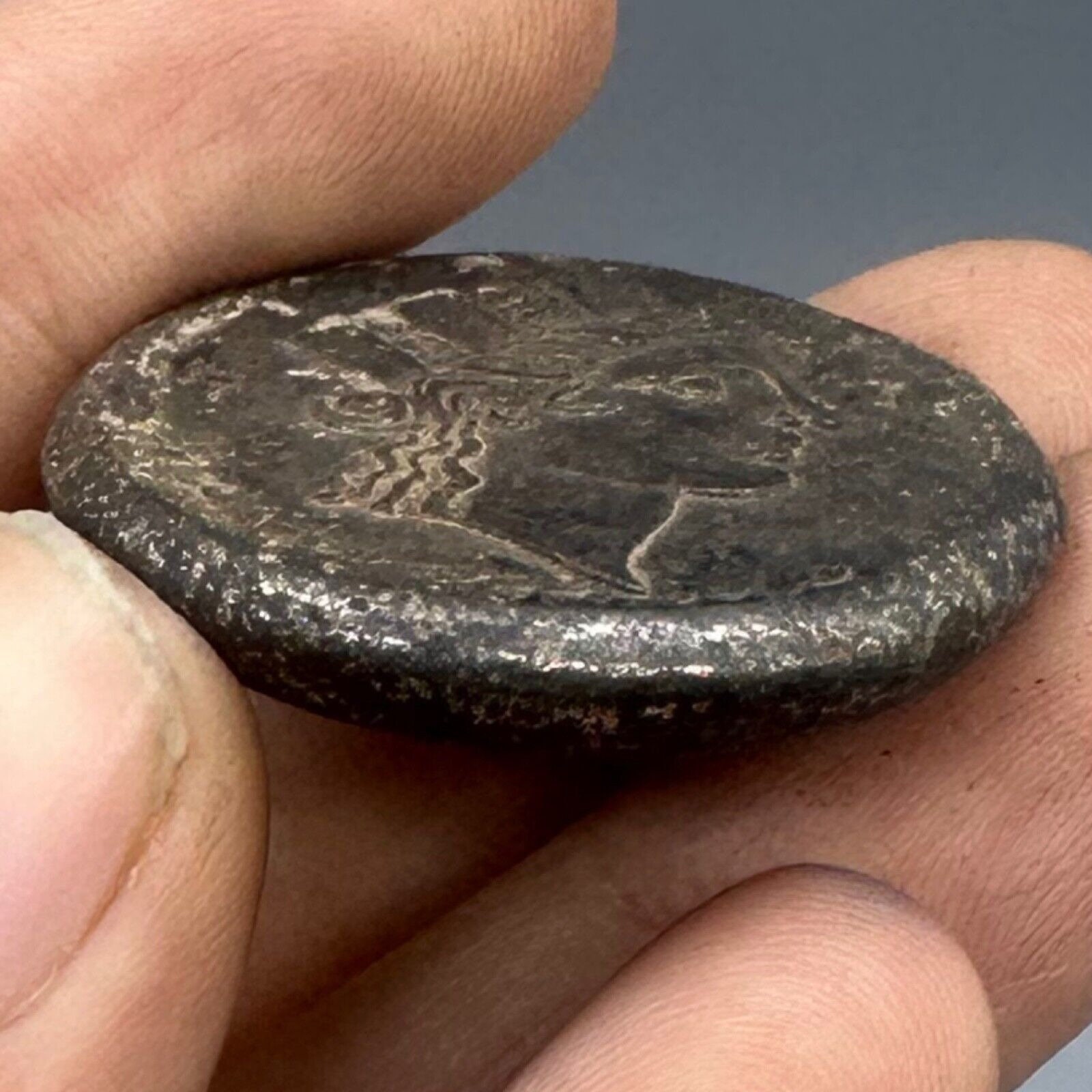 Unique Ancient Roman Queen With Crown Bronze Coin Rare Find #458 - Etsy