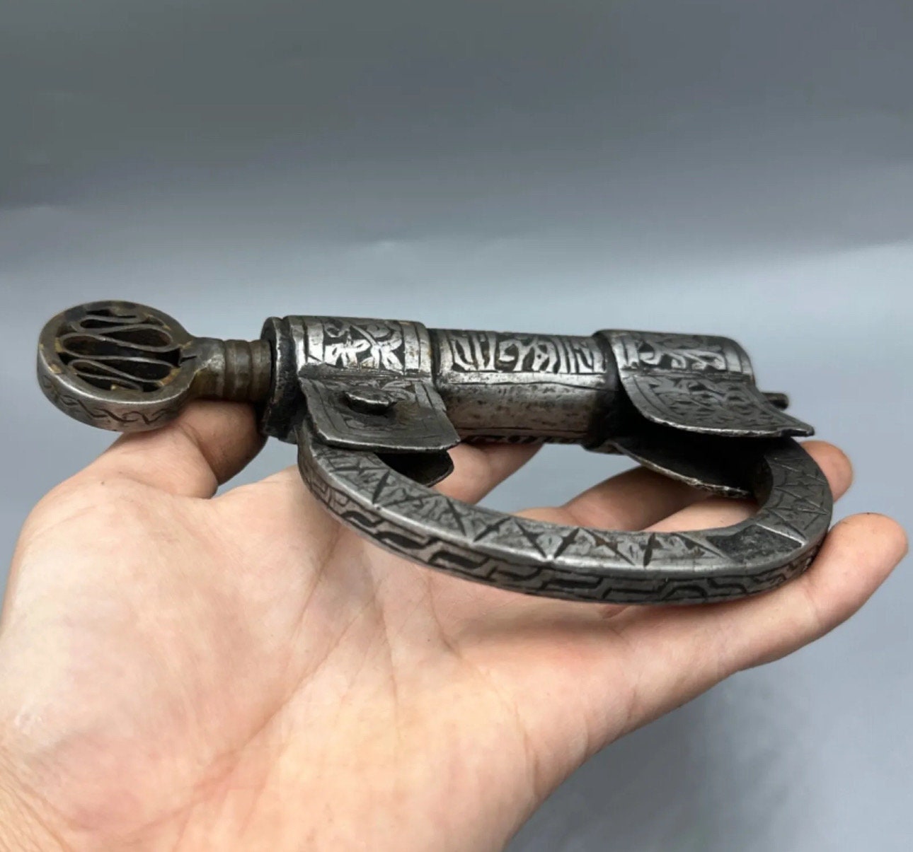 Ancient Islamic Central Asian Pad Lock With Arabic Writing - Etsy