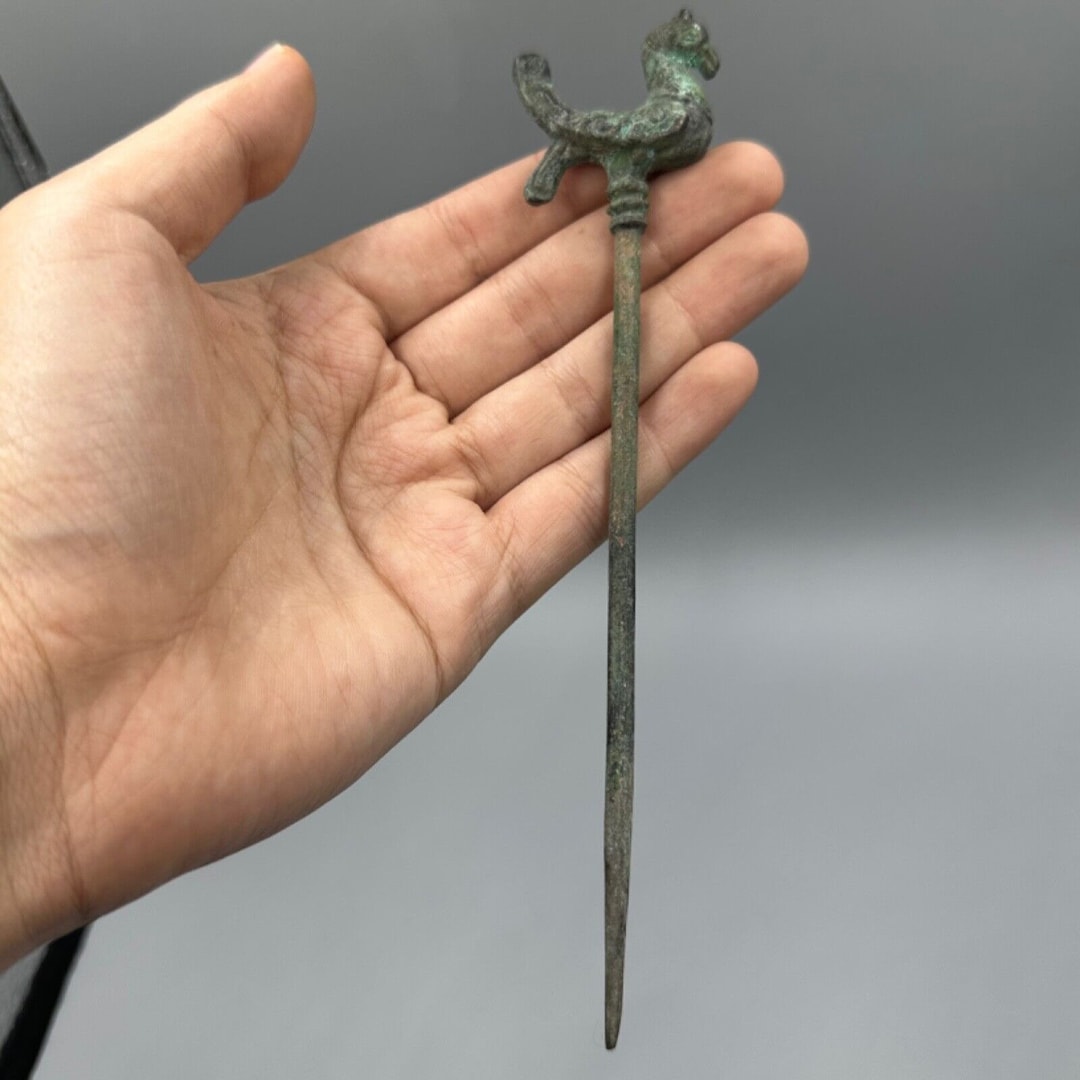 Very Old Ancient Roman Bronze Hair Pin With Bird Animal Figure - Etsy