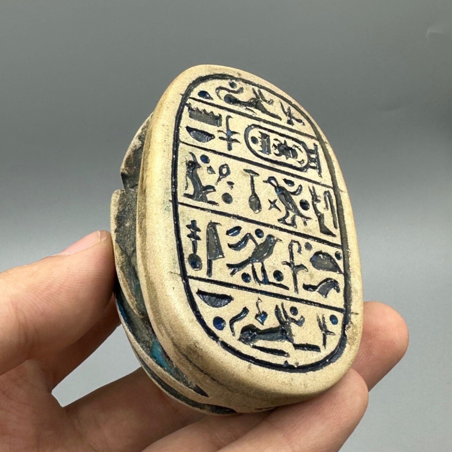 Wonderful Rare Ancient Egyptian Stone Large Scarab With Symbol Intaglio ...
