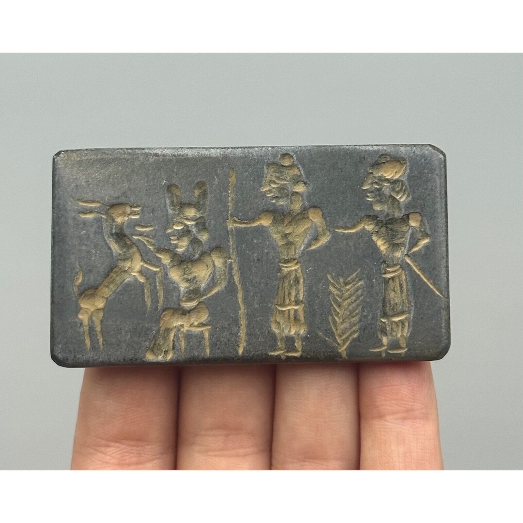 A Museum Quality Sumerian Tablet With King and Animal Intaglio - Etsy