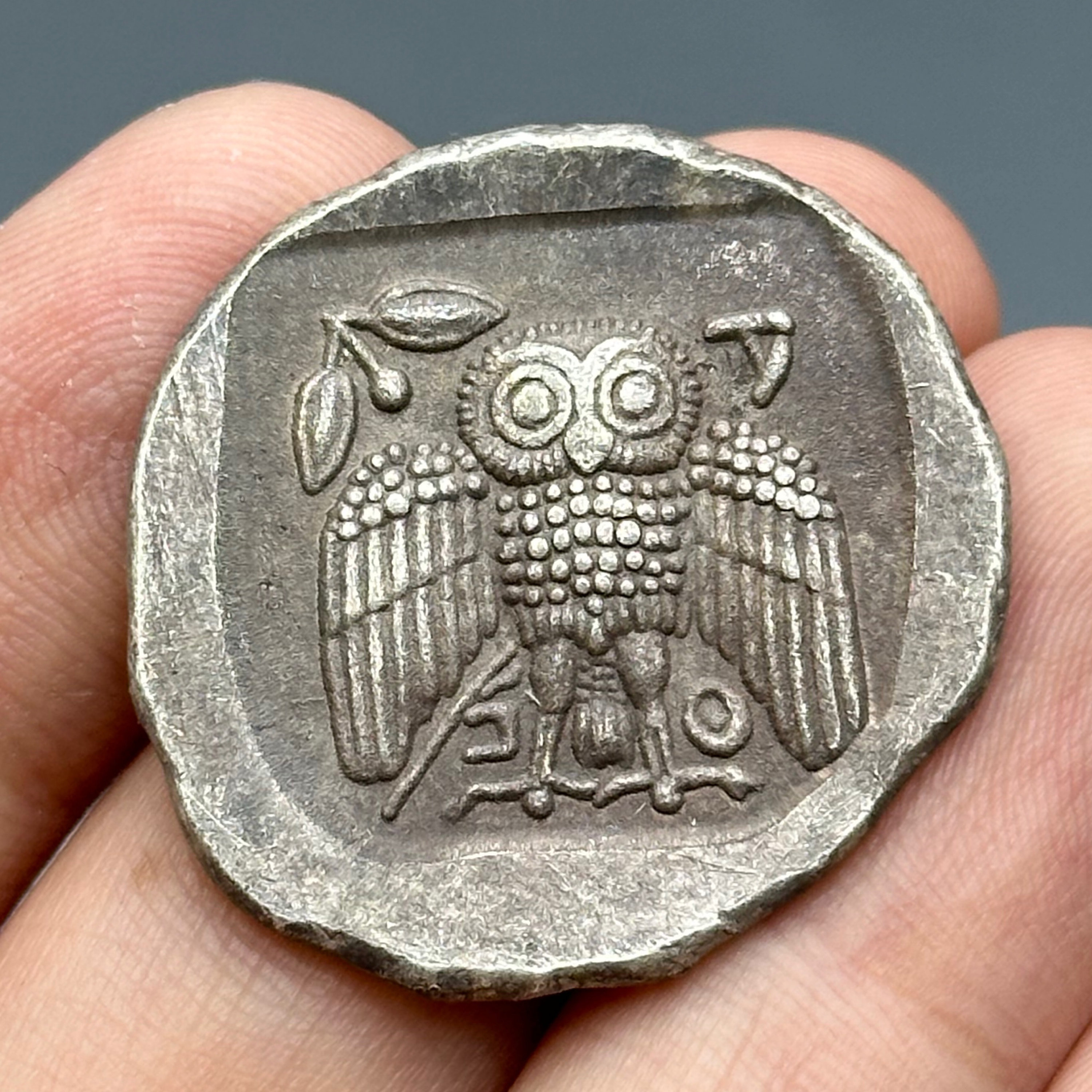 Ancient Greek Athens Athena Legionary Owl Silver Coin - Etsy
