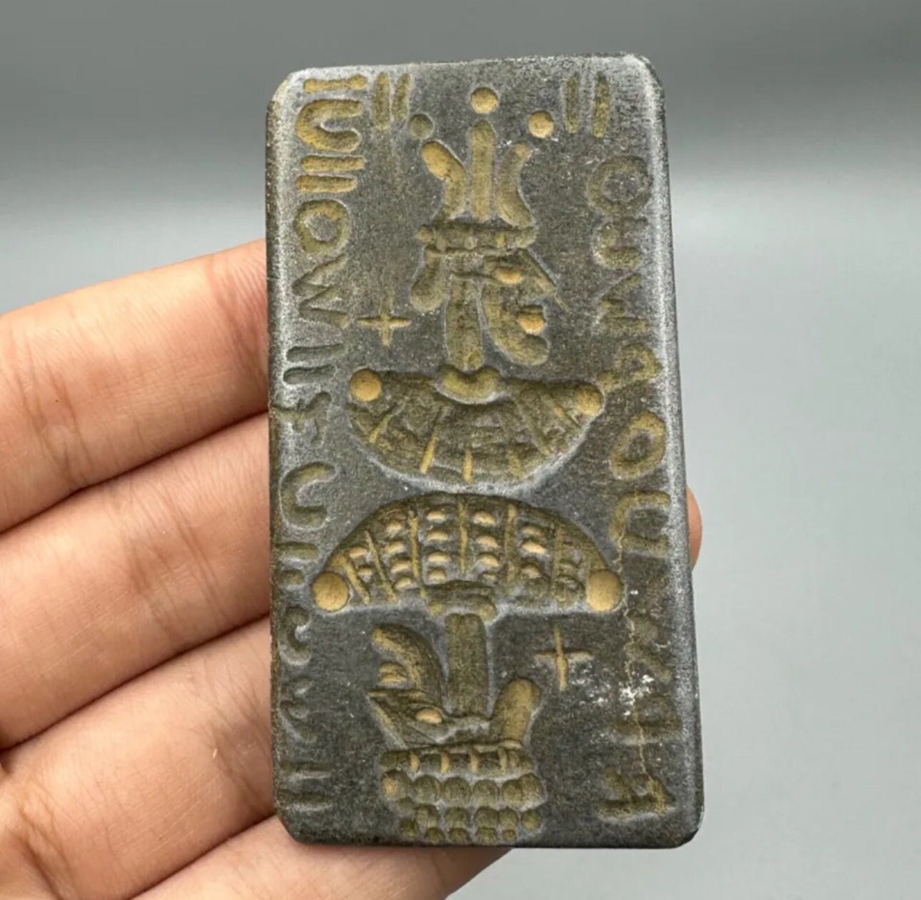 Ancient Greco Roman King Face With Greek Writing Tablet E - Etsy