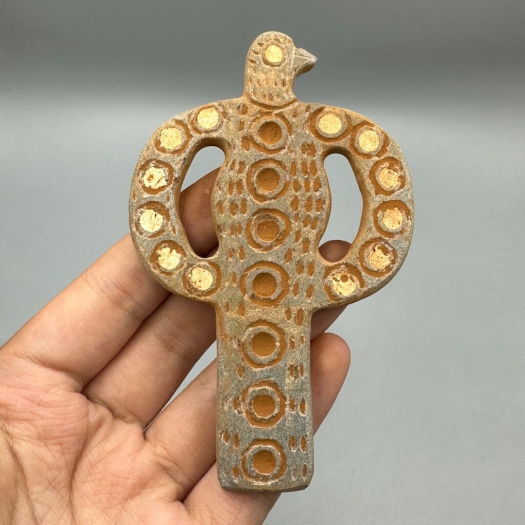 A Genuine Ancient Jiroft Civilization Stone Bird Carved Figure Used for ...