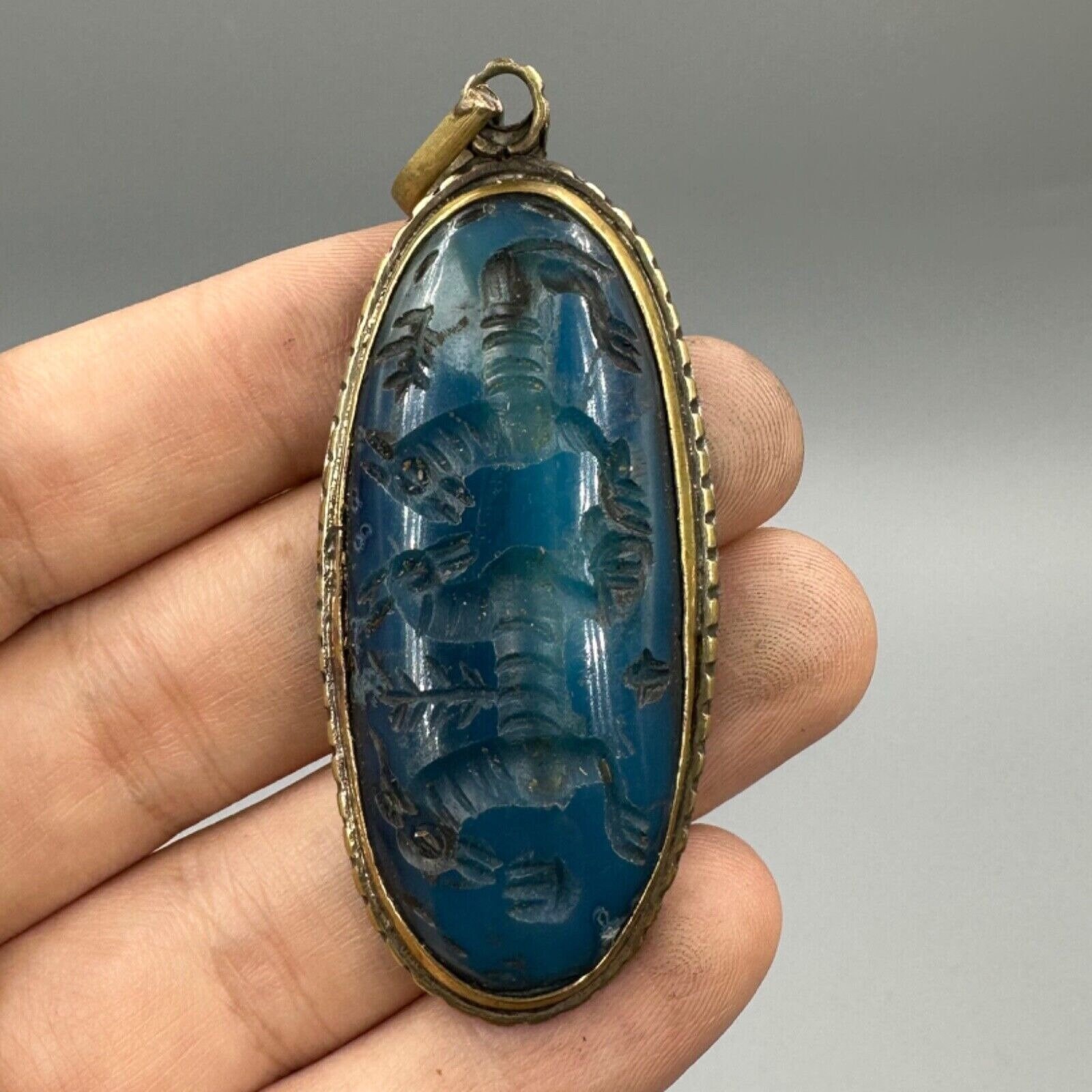 Lovely Ancient Roman Rare Blue Stone Scorpion Intaglio Pendant - Etsy