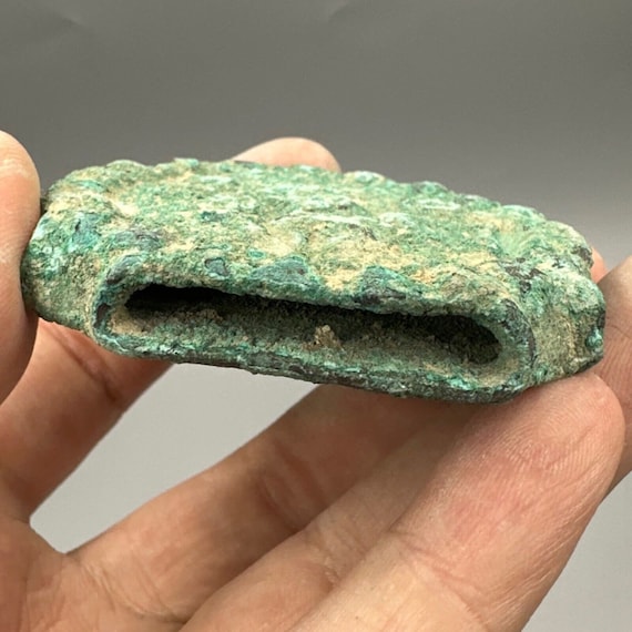 Genuine Ancient Roman Greek Bronze Belt Buckle With K… - Gem