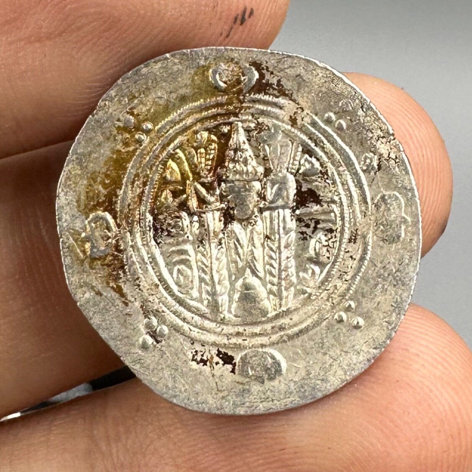 Pristine Silver Hemidrachm Coin From the Ancient Sassanian Abbasid 1.8 ...