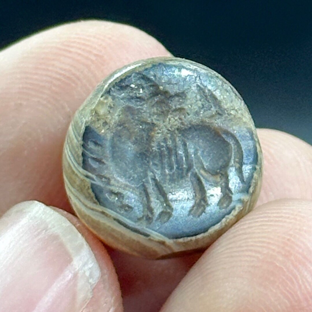 Authentic Rare Ancient Roman Agate Animal Intaglio Old Bead - Etsy