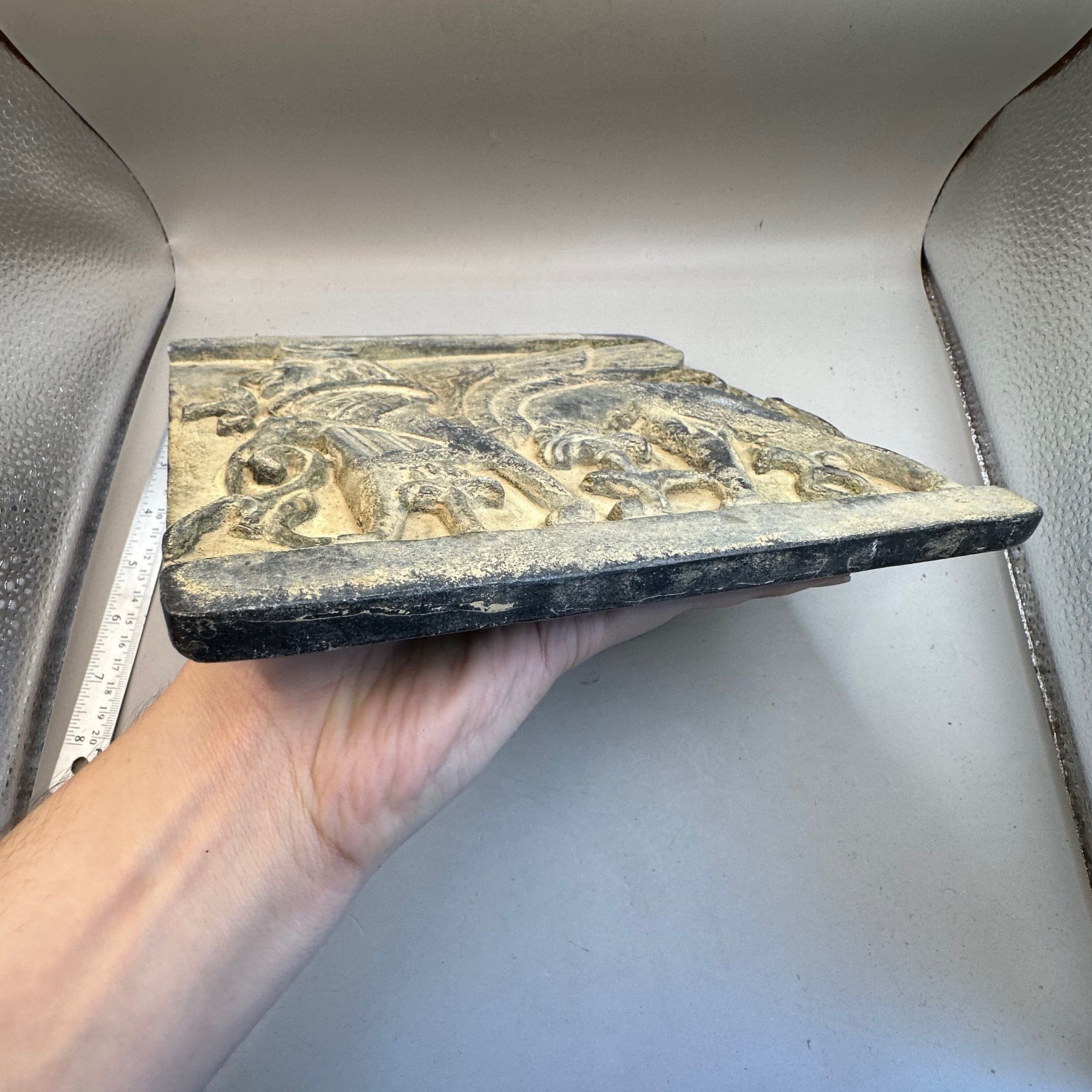 Museum Quality Ancient Near Eastern Stone Tablet With Winged Anunaki ...