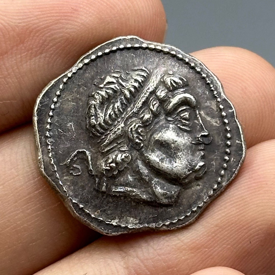 Rare Ancient Greek Roman Pure Silver Coin With King Image - Etsy