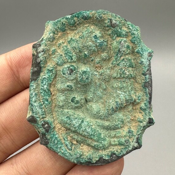 Ancient Roman Greek Bronze Belt Buckle With Naked Dia… - Gem