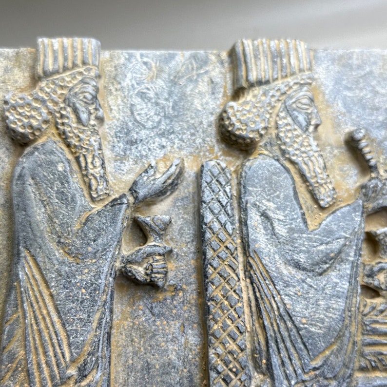 Rare Ancient Near Eastern King Gilgamesh With Servant Image Stone ...