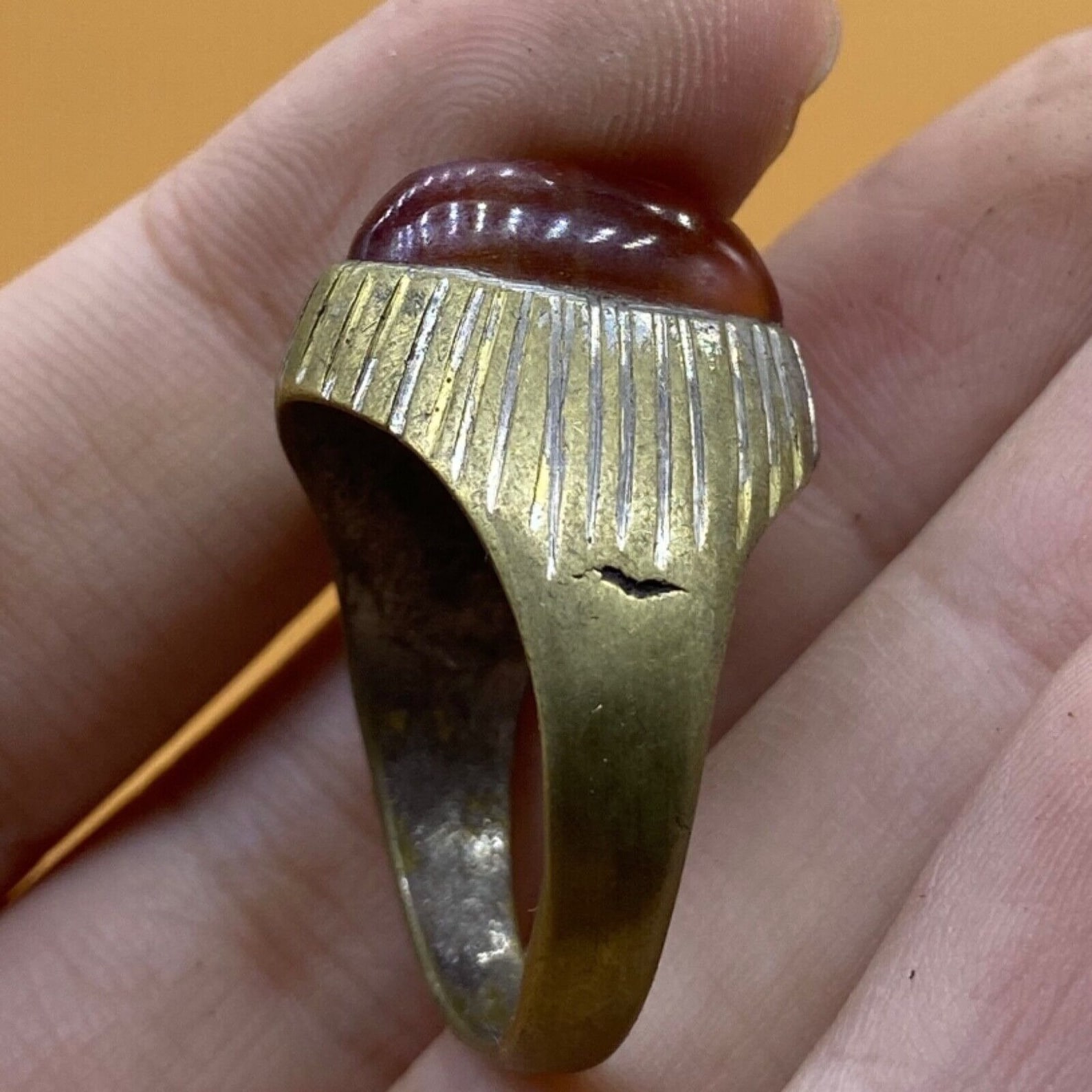Stunning Roman Empire Rare Red Agate Intaglio ANCIENT BRONZE RING - Etsy