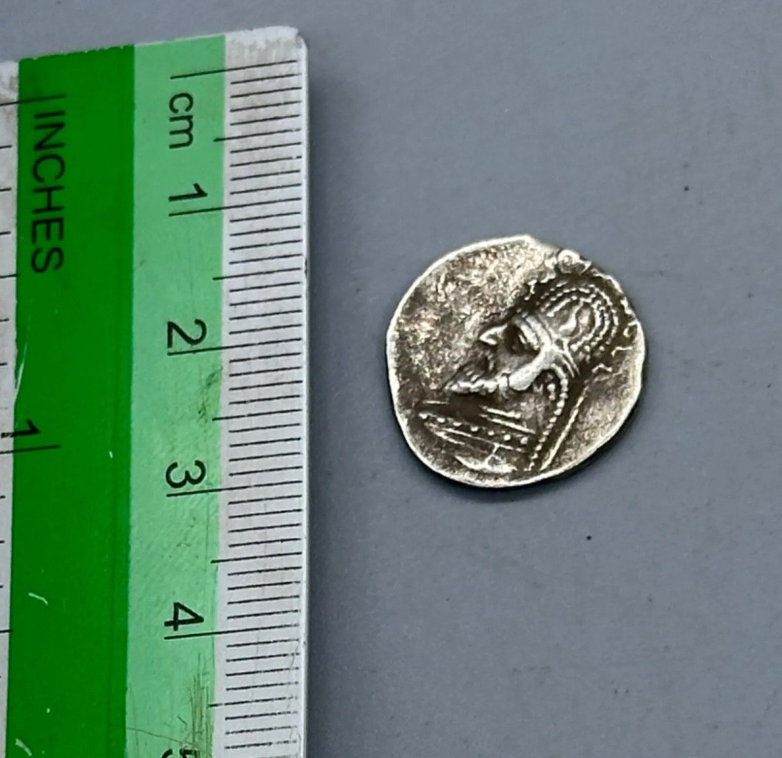 Very Old Ancient Parthian Empire King Face Solid Silver Coin E - Etsy