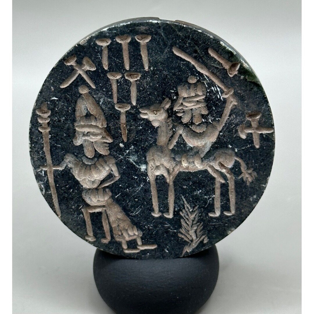 Rare Ancient Roman King War Scene Intaglio Round Tablet - Etsy