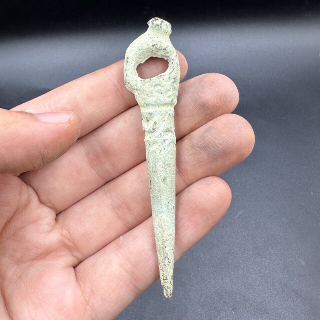 Ancient Roman Bronze Hair Pin With Animal Figure - Good Condition - Etsy