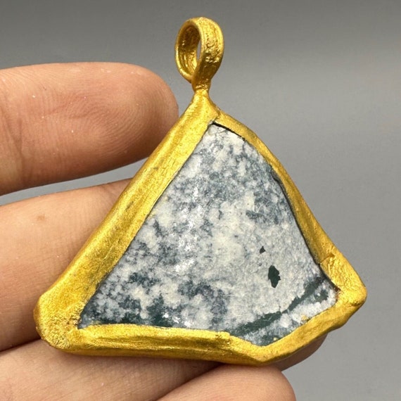 Unique Rare Ancient Roman Gold Gilded Old Roman Glass… - Gem