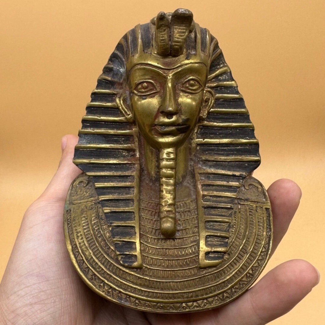 Genuine Rare Ancient Egyptian Bronze King Tutankhamun Bust Figure - Etsy